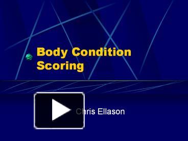 Body Condition Scoring presentation | free to download