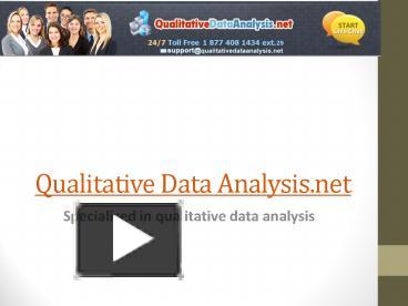 PPT – Qualitative Data Analysis PowerPoint presentation | free to ...