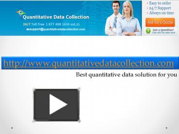 Quantitative Data Collection presentation | free to download