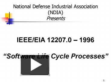 IEEE/EIA 12207.0 presentation | free to view