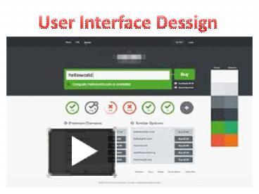 PPT – User Interface Design By GOIGI PowerPoint presentation | free to ...