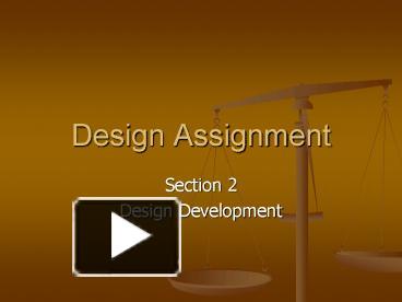 Design Assignment presentation | free to download