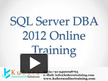 PPT – SQL Server DBA Online Training In USA,UK,Canada,Australia ...