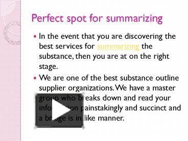 PPT – Summarized PowerPoint presentation | free to download - id ...