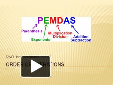Order of Operations presentation | free to download