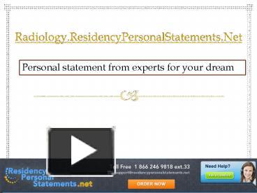 PPT – Radiology Residency Personal Statements PowerPoint presentation ...