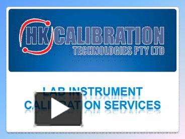 PPT – Lab Instrument Calibration Services in Sydney PowerPoint ...