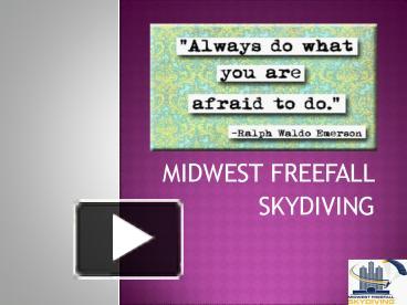 PPT – Skydiving near Detroit - Midwest Freefall PowerPoint presentation ...