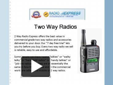 Two Way Radios presentation | free to download