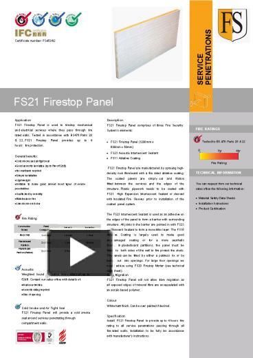 Firestop Panel - Firestop Coated Panels | Fire Protection | Fire ...