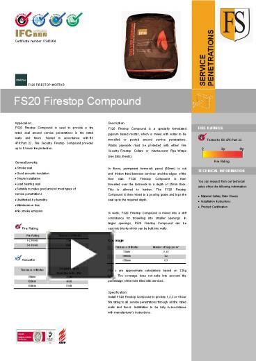 Firestop Compound - Fire Stopping | Fireproofing | Fire Stop | Fire ...