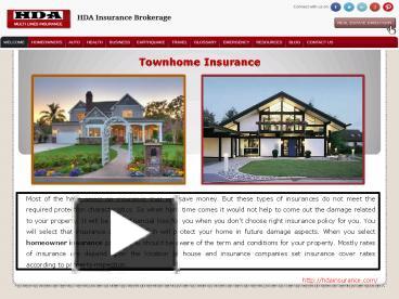 PPT – Homeowners Insurance PowerPoint presentation | free to download ...