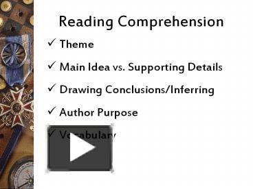 Reading Comprehension presentation | free to download