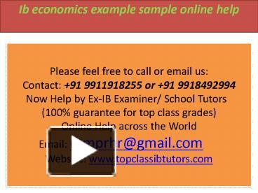 ib economics ia example sample online help presentation | free to download