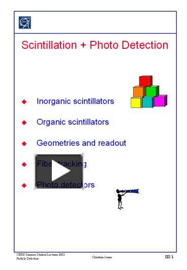 PPT – CERN Summer Student Lectures 2003 Particle Detectors PowerPoint ...