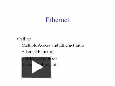 PPT – Ethernet PowerPoint presentation | free to download - id: 66d21e ...