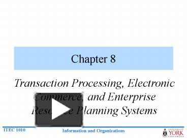 PPT – Transaction Processing, Electronic Commerce, and Enterprise ...