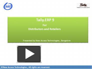 Tally.ERP 9 presentation | free to download