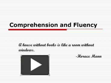 PPT – Comprehension and Fluency PowerPoint presentation | free to ...