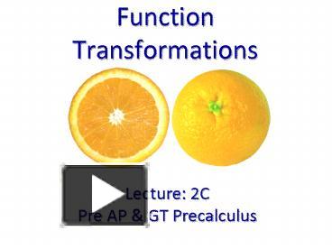 Function Transformations presentation | free to download