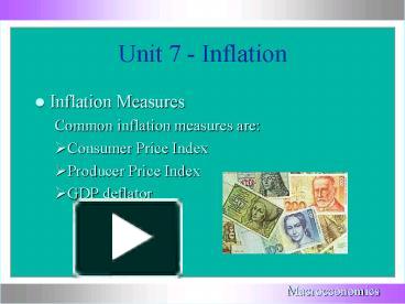 PPT – Unit 7 - Inflation PowerPoint presentation | free to view - id ...