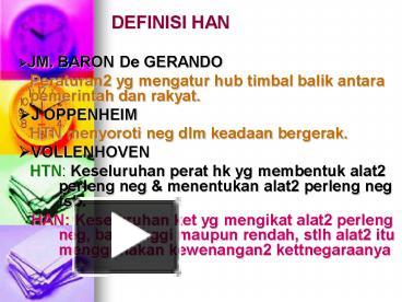 PPT – DEFINISI HAN PowerPoint presentation | free to download - id ...