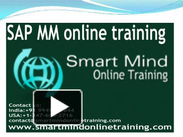 PPT – SAP MM online training | Online SAP MM Training in usa, uk ...