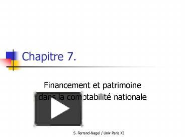 PPT – Chapitre 7. PowerPoint presentation | free to download - id ...
