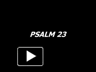 PSALM 23 presentation | free to download