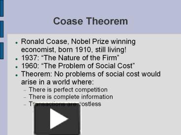 Coase Theorem presentation | free to view