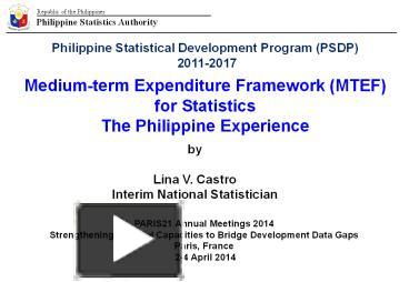 Philippine Statistical Development Program (PSDP) presentation | free ...