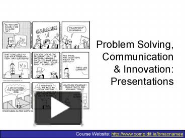 Problem Solving, Communication presentation | free to view
