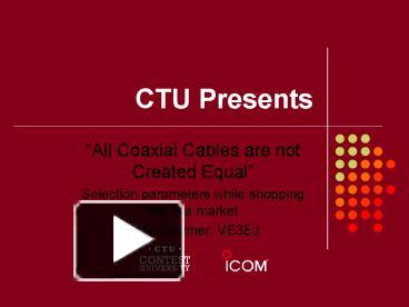 CTU Presents presentation | free to download
