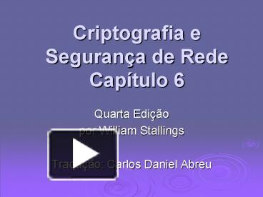 PPT – Criptografia e Seguran PowerPoint presentation | free to download ...