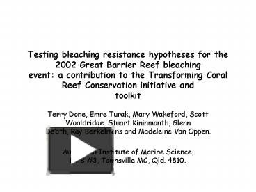 Terry Done, Emre Turak, Mary Wakeford, Scott Wooldridge, Stuart ...