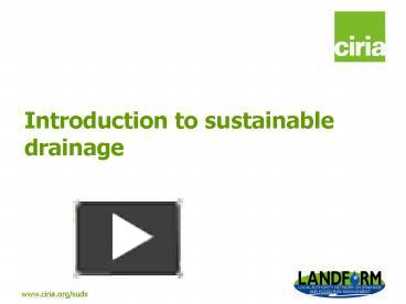 Introduction to sustainable drainage presentation | free to download