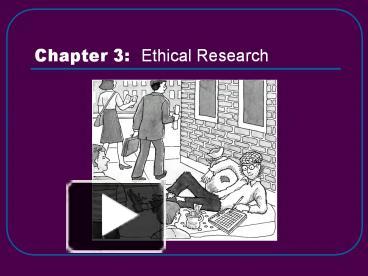 Chapter 3 Ethical Research