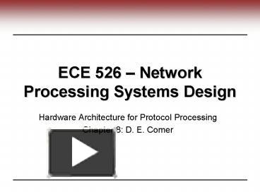 ECE 526 presentation | free to download