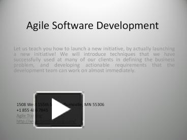 PPT – Agile Software Development PowerPoint presentation | free to ...