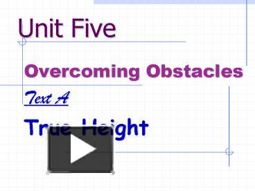 PPT – Unit Five PowerPoint presentation | free to view - id: 67806-ZDc1Z