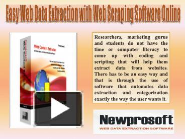 PPT – Easy Web Data Extraction with Web Scraping Software Online ...