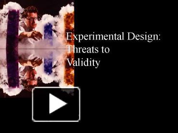 PPT – Experimental Design: PowerPoint presentation | free to download ...