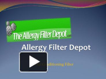 PPT – Air Conditioning Filter PowerPoint presentation | free to ...