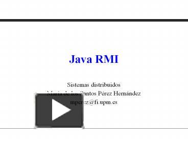 Java RMI presentation | free to download