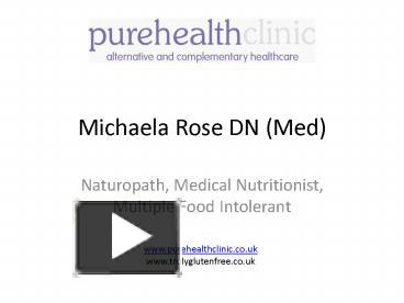 Michaela Rose DN (Med) presentation | free to download