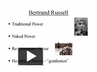 Bertrand Russell presentation | free to view