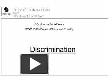 PPT – Discrimination PowerPoint presentation | free to download - id ...