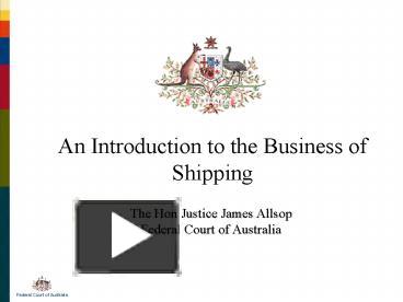 An Introduction to the Business of Shipping presentation | free to view