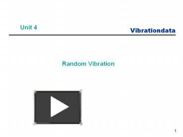 Random Vibration presentation | free to download
