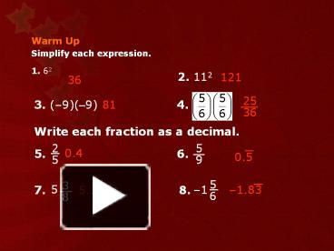 PPT – Square Roots PowerPoint presentation | free to download - id ...